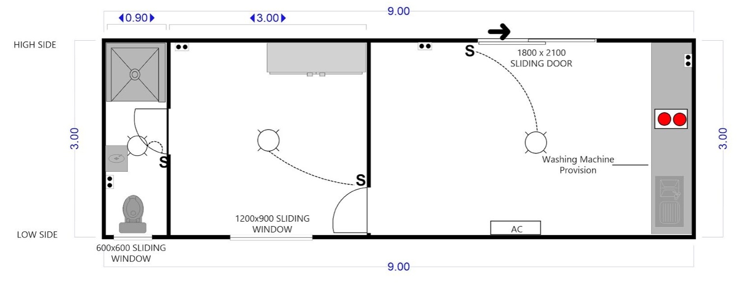 The Sophie - 1 Bedroom Portable Cabin Hire - PennyGranny™